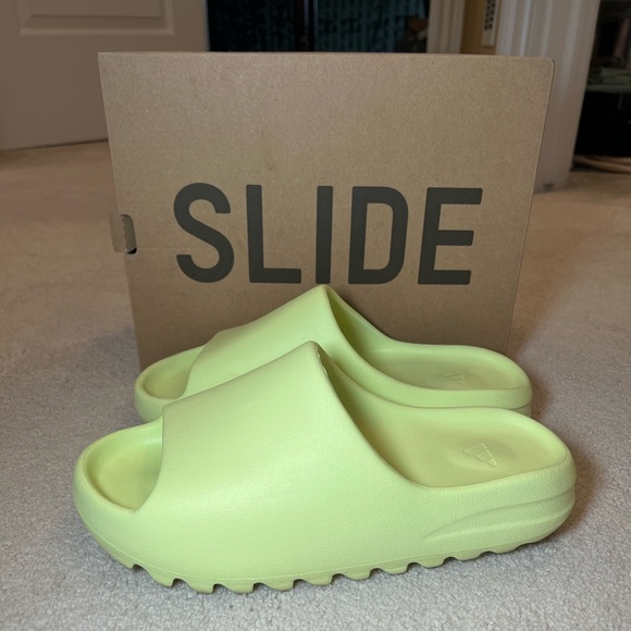 Yeezy | Shoes | Yeezy Slides Glow Green | Poshmark